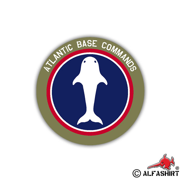 Aufkleber/Sticker Atlantic Base Commands US Army USA Amerika Wappen 7x7cm A1128