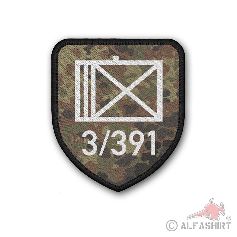 Patch camouflage Flecktarn tactical sign 3 Company Jägerbataillon 391 ...